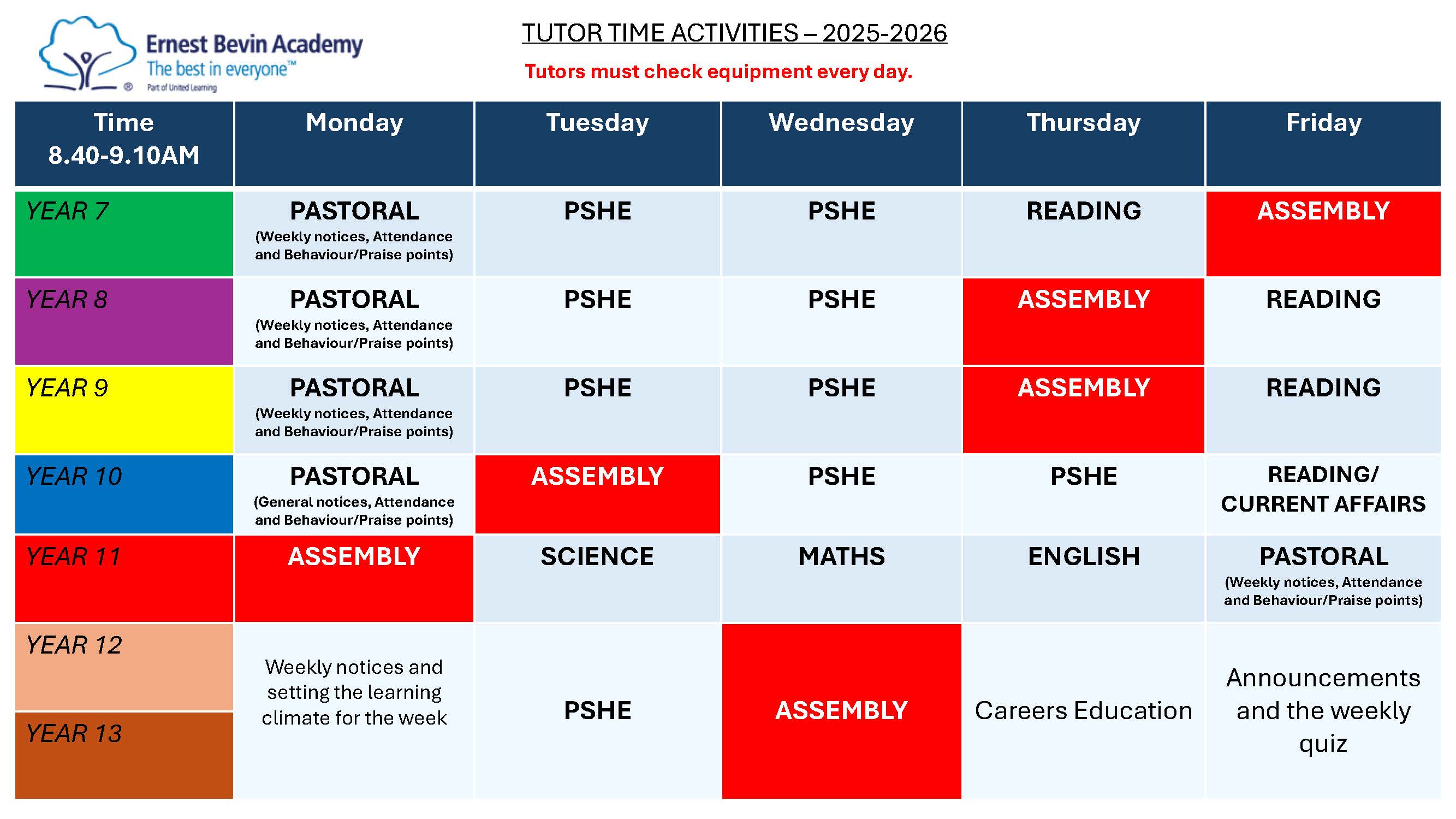Tutor Group Activities